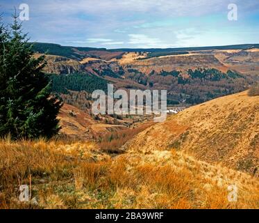 head of the rhondda valley near treherbert, rhondda cynon taff, south ...