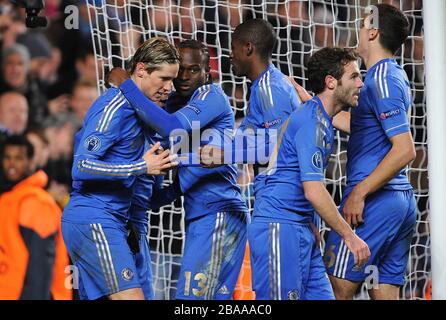 Chelsea's Fernando Torres (left) celebrates scoring his teams first ...