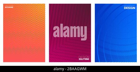 Set of 4 creative covers with abstract geometric pattern. Applicable ...