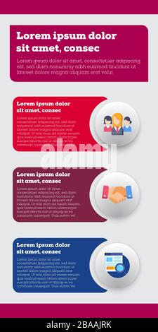 Modern 3D vector illustration. Infographic template with six elements ...