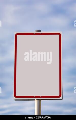 rectangular sign with red frame with plenty of space for text Stock ...