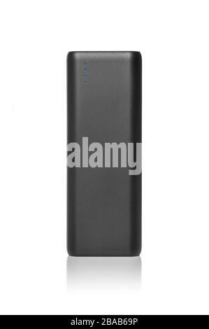 Black Power bank at white background isolated Stock Photo - Alamy
