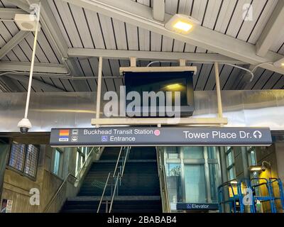 Atlanta, GA/USA-3/21/20: The Marta Station map, fare guide and safety ...