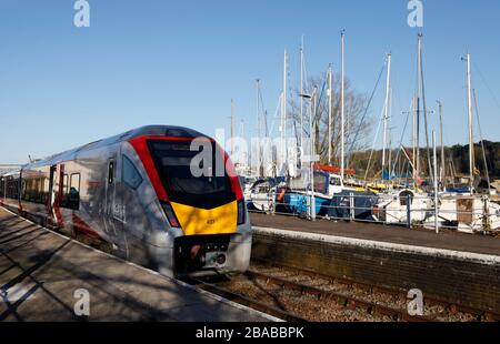 Greater Anglia Stadler Class 755/4 train at Whittlesford Station in ...