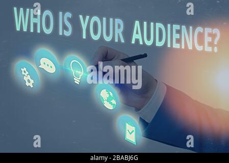 Handwriting text writing Who Is Your Audience Question. Conceptual ...