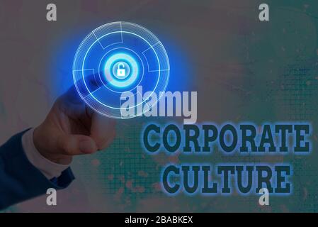 Handwriting text writing Corporate Culture. Conceptual photo pervasive ...