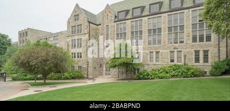Boston College building exterior, Chestnut Hill near Boston ...