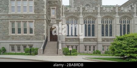 Building exterior, Boston College, Chestnut Hill, Boston, Massachusetts ...