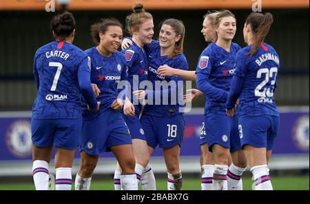 Chelsea's Emily Murphy celebrates scoring her side's eighth goal Stock ...
