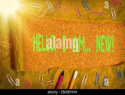 Writing note showing Hello I Am In Transition. Business concept for ...