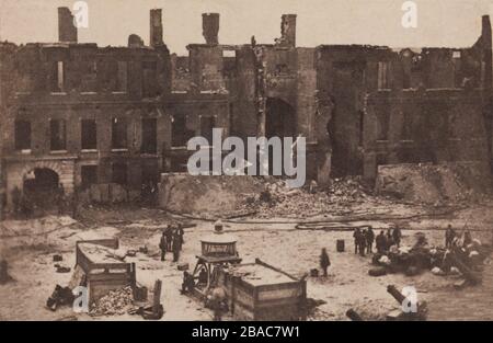 Interior ruins of Fort Sumter after Confederate bombardment beginning ...
