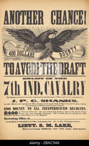 Union Civil War poster recruiting 'Men of Color' to enlist in the US ...