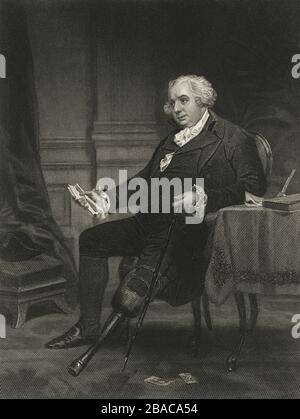 Engraving from a portrait of Gouverneur Morris, creator of large ...