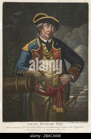 Israel Putnam, American army general during the American Revolutionary ...