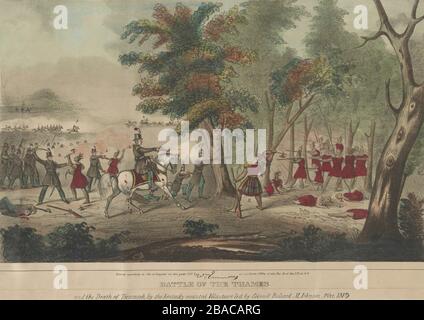 War of 1812. Battle of the Thames, aka Battle of Moraviantown, Oct. 5 ...