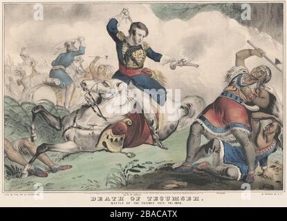 War of 1812. Battle of the Thames, aka Battle of Moraviantown, Oct. 5 ...