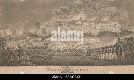 BURNING OF WASHINGTON 24 August 1814 by British troops Stock Photo - Alamy