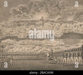 BURNING OF WASHINGTON 24 August 1814 by British troops Stock Photo - Alamy