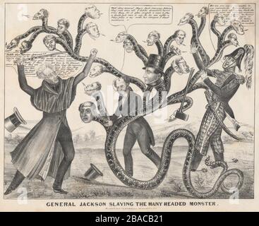 General Jackson slaying the many headed monster' A satire on Andrew ...