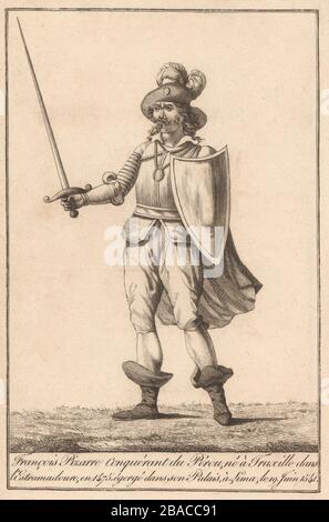 conquest of the Inca empire by Spanish conquistador Francisco Pizarro ...