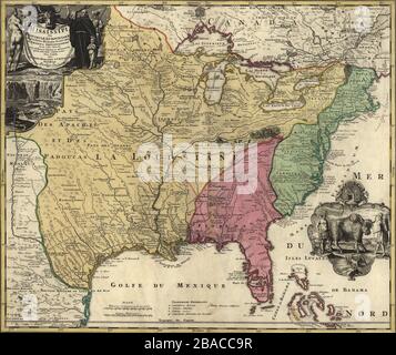 Jacques Marquette, Map of Mississippi River, 1673 Stock Photo - Alamy