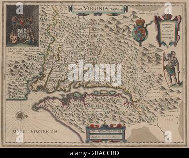 Captain John Smith's map of Virginia, 1624 Stock Photo - Alamy