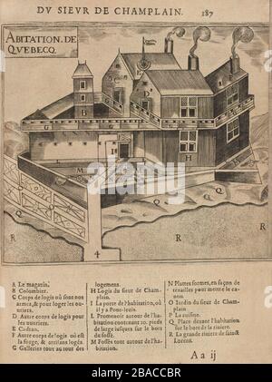 Champlain Habitation de Quebec Stock Photo - Alamy