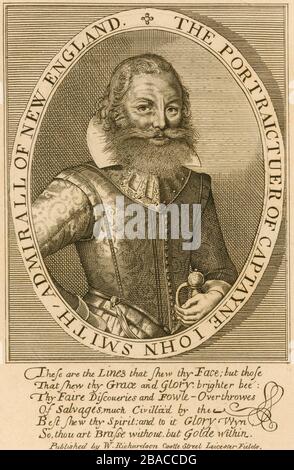 Captain John Smith's map of Virginia, 1624 Stock Photo - Alamy