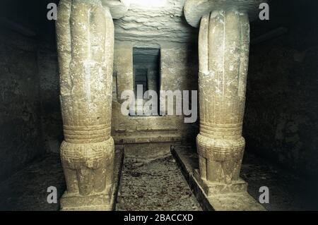 Egypt - Tall al-Amarnah (Amarna, Tell el-Amarna), necropolis. Tomb of ...