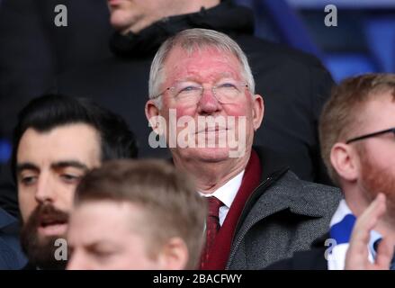 Sir Alex Ferguson in the stands ahead of the UEFA Europa League quarter ...