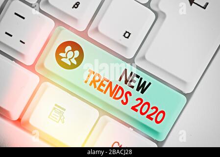 Handwriting text writing New Trends 2020. Conceptual photo general ...