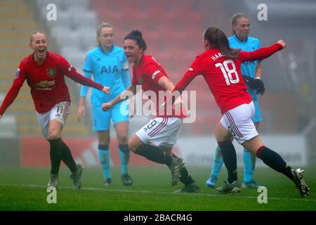 Manchester United Jess Sigsworth celebrates her goal Stock Photo - Alamy