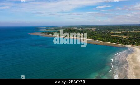 Luzon Island, Philippines. Seascape, lagoons with coral reefs, top view ...