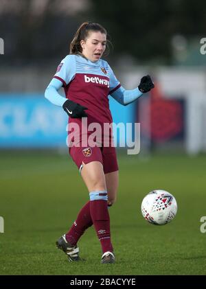 Cecilie Redisch Kvamme of West Ham United WFC during Barclay's FA Women ...