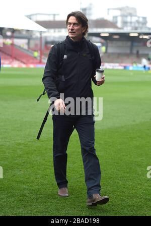 Brentford manager Thomas Frank arrives ahead of the Premier League ...