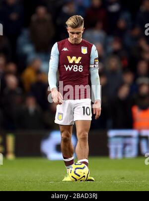 Aston Villa's Jack Grealish after the final whistle at the Premier ...