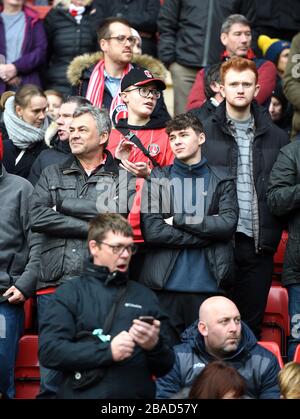 Charlton Athletic fans during the game Stock Photo - Alamy