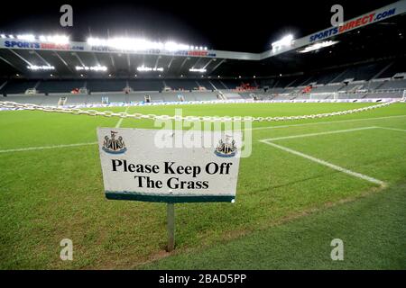Please Keep Off the Pitch sign by corner of playing field and ground ...