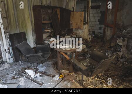Urbex, Old abandoned workplace Stock Photo - Alamy