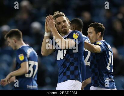 Sam Gallagher #9 of Blackburn Rovers celebrates scoring Stock Photo - Alamy
