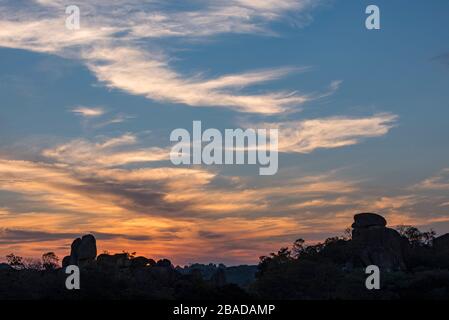 A sunset in Zimbabwe's Matobo National Park Stock Photo - Alamy