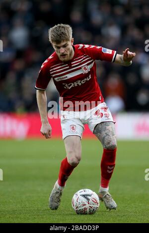 Hayden Coulson of Middlesbrough in action during the Carabao Cup match ...