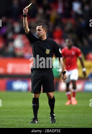 Referee David Webb in action. EFL Skybet championship match, Swansea ...