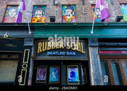 Rubber Soul Beatles Bar Mathew Street Liverpool UK Stock Photo - Alamy