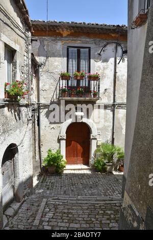 Panoramic view of Morcone, a medieval village in the Campania region ...