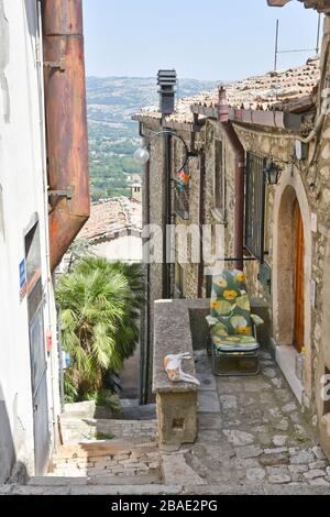 Panoramic view of Morcone, a medieval village in the Campania region ...