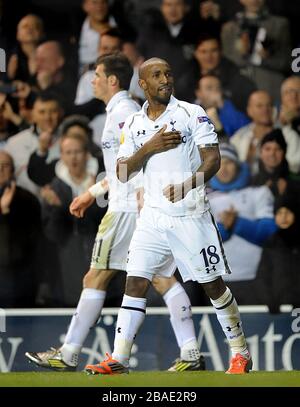 Tottenham Hotspur's Jermain Defoe celebrates scoring his sides third ...