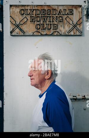 Rowing coach Gordon Simpson, at Clydesdale Rowing Club, Glasgow Stock ...