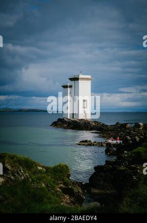 Carraig Fhada lighthouse on Islay in Inner Hebrides, Scotland , UK ...