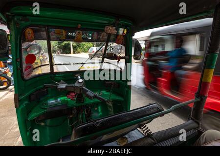 View from the inside of an auto-rickshaw in India Stock Photo - Alamy